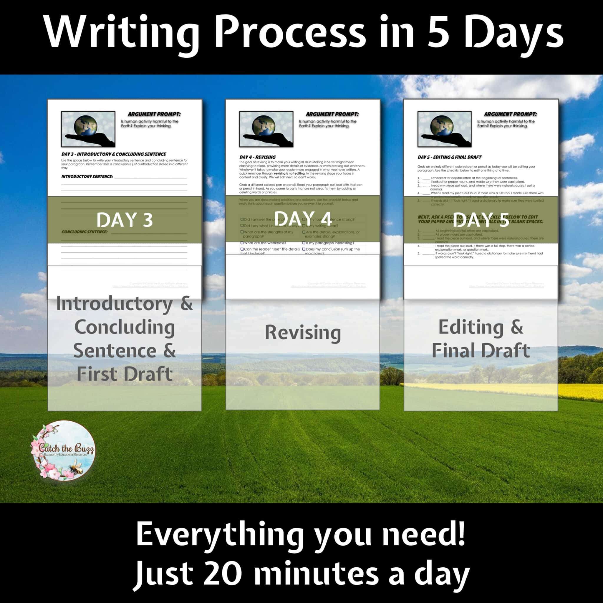 Daily Paragraph Writing For 90 Days – Volume 2 - Catch the Buzz Teaching