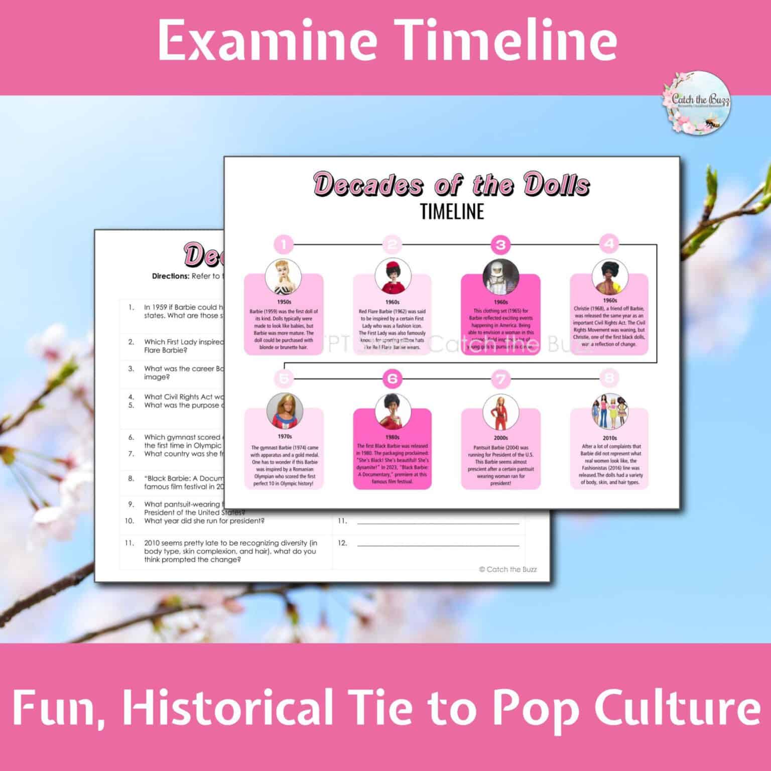 Pop Icon Doll: Decades Timeline Activity for Classroom Engagement ...