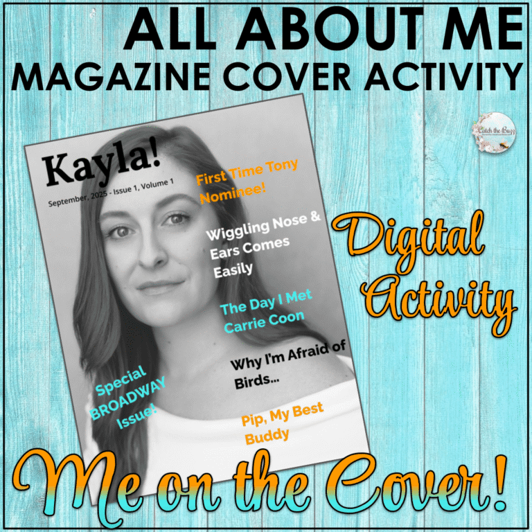 All About Me Magazine Cover Activity | Back to School - Catch the Buzz ...