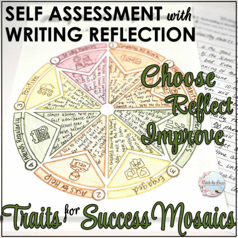 Back to School SEL Activity | Self-Assessment + Traits Mosaic Growth ...