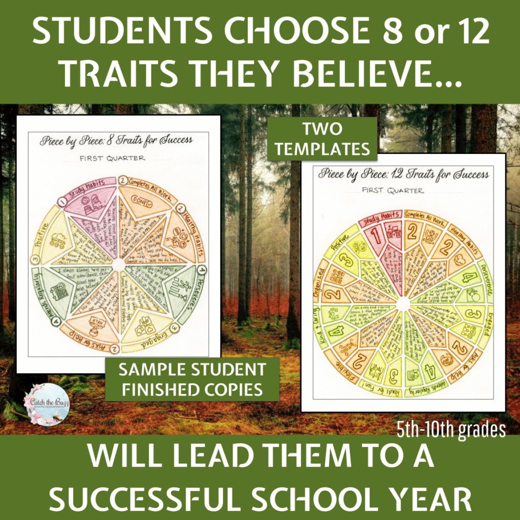 Back to School SEL Activity | Self-Assessment + Traits Mosaic Growth ...