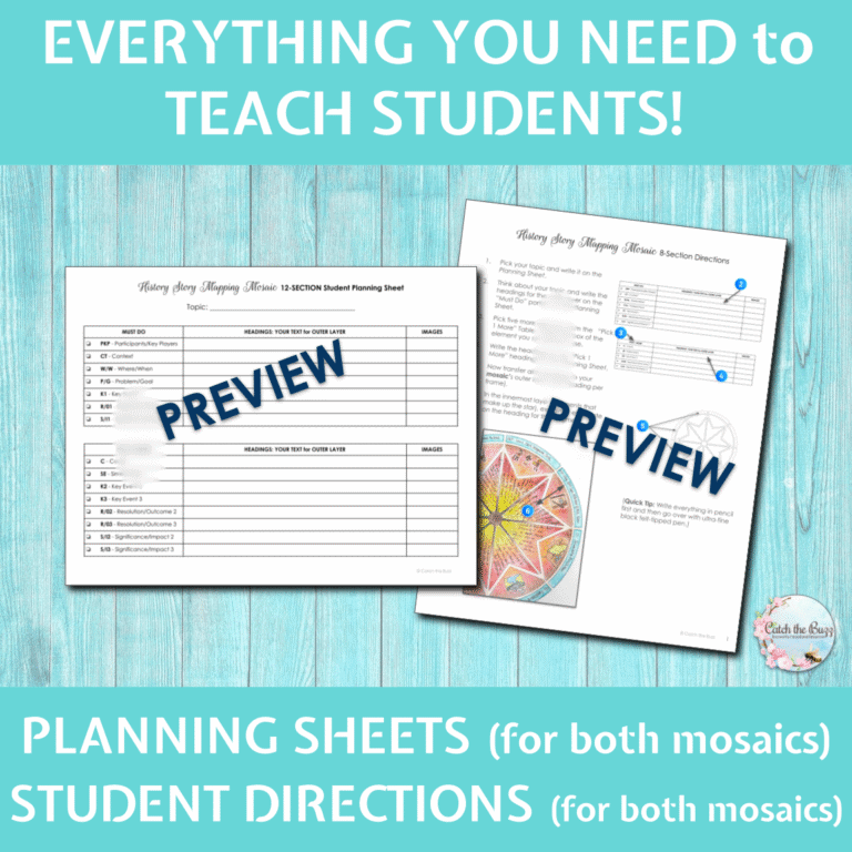 History Story Mapping Mosaic - Templates with Writing Extensions ...