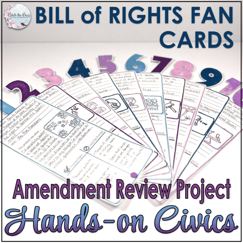 Bill of Rights Fan Cards — Interactive Amendment Review Project - Catch ...